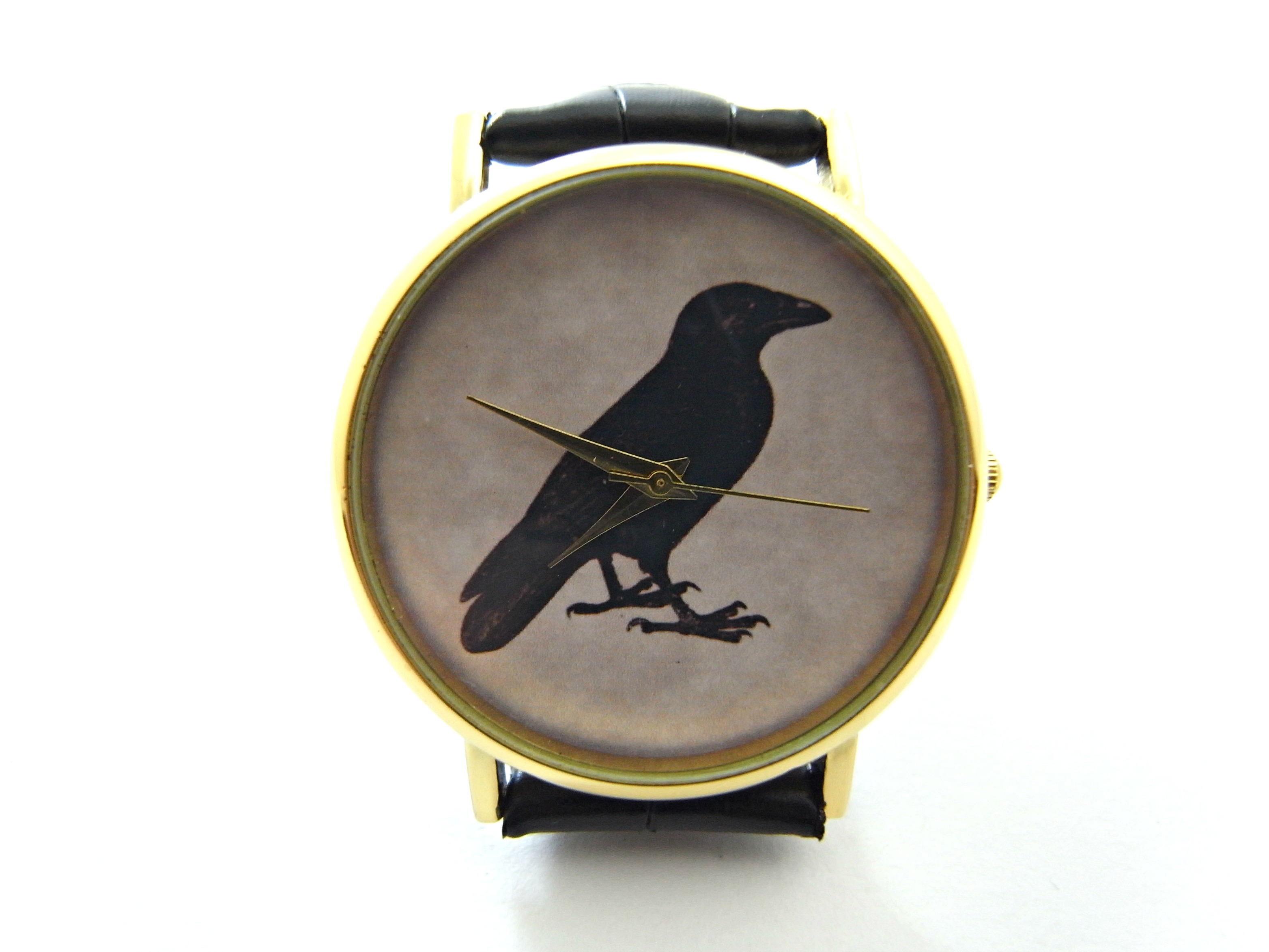 Victorian Gothic Crow Wrist Watch, Woman Man Lady Unisex Watch, Genuine ...